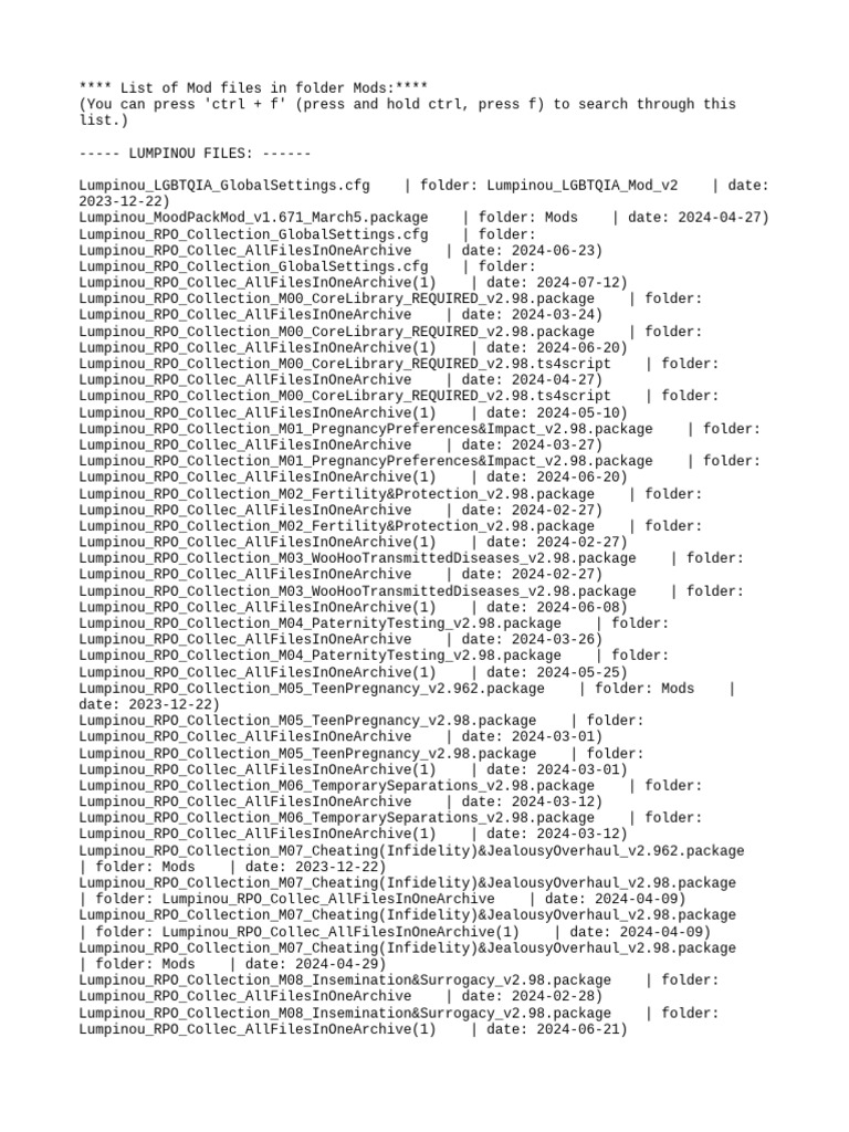 Lumpinou InstalledFileLog Results | PDF