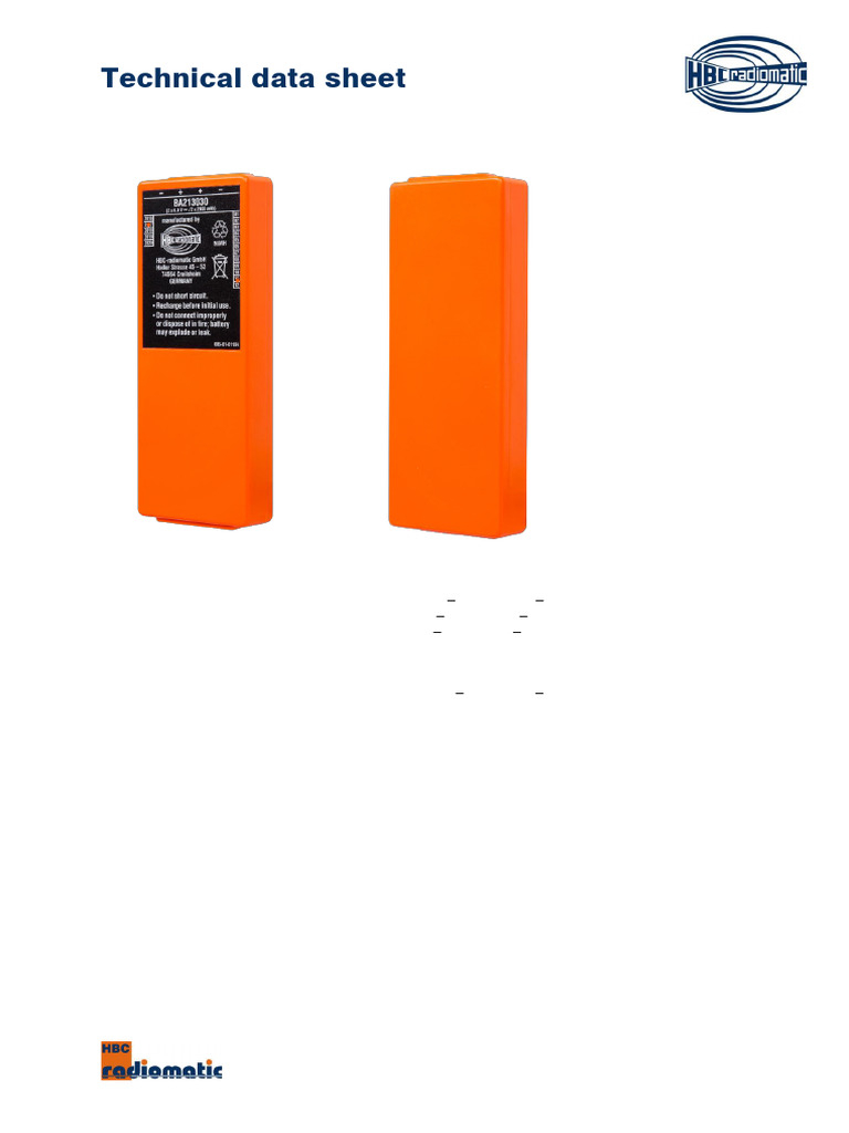 HBC - Data - Sheet BA213030 Rev1 | PDF