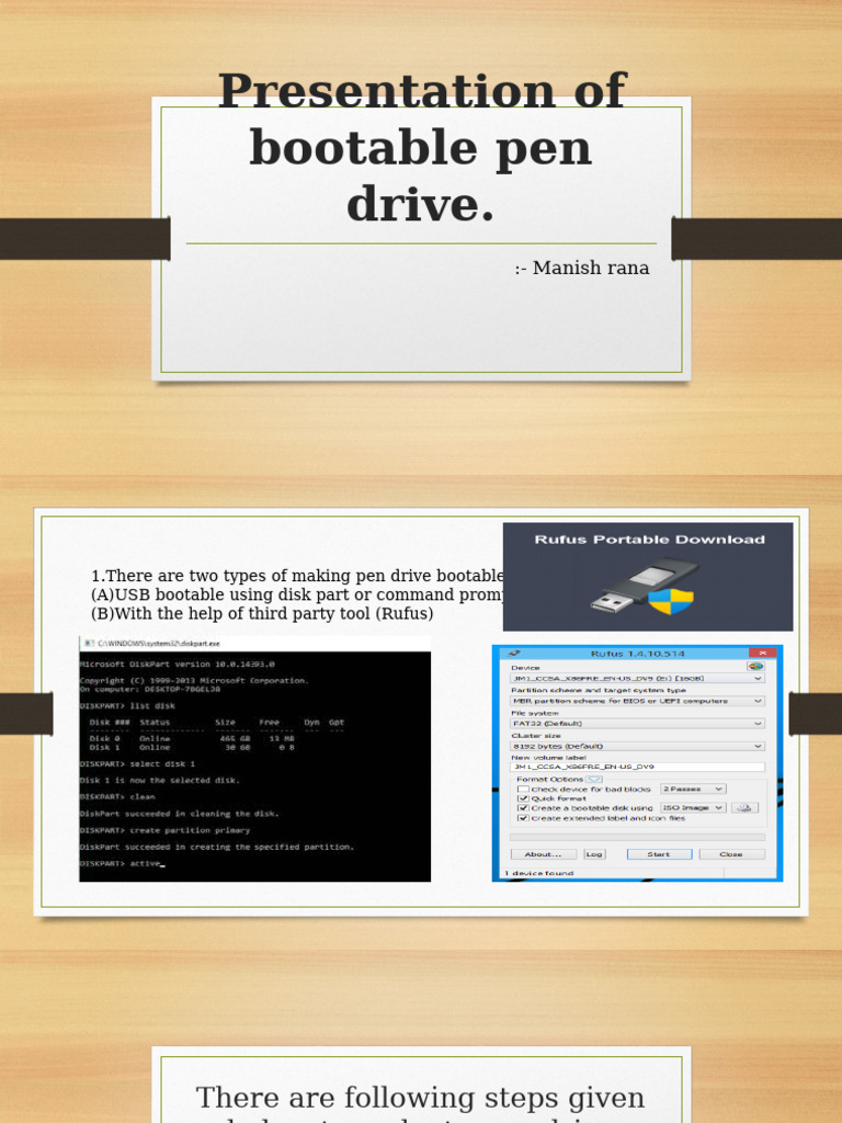 Presentation of Bootable Pen Drive (1) 236 Editing | PDF