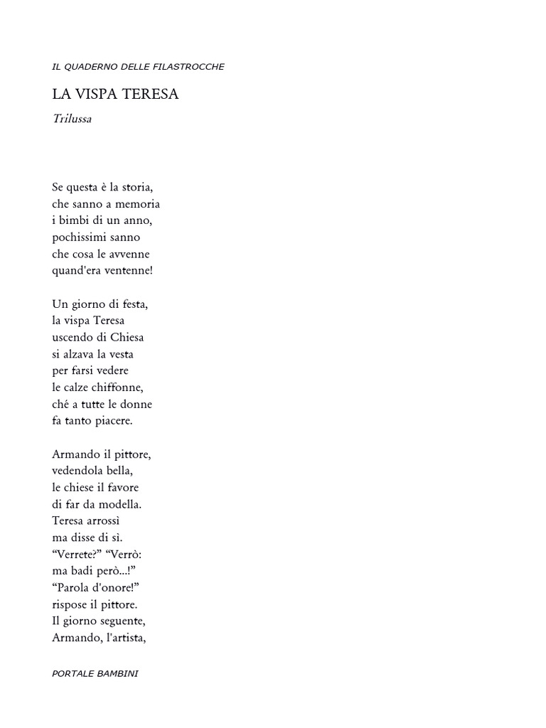 La Vispa Teresa Trilussa | PDF