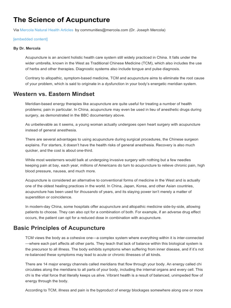The Science of Acupuncture | PDF
