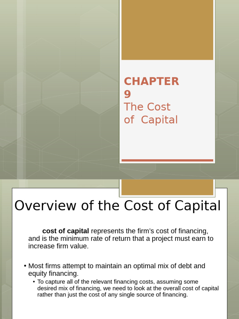The Cost of Capital Gitman | PDF