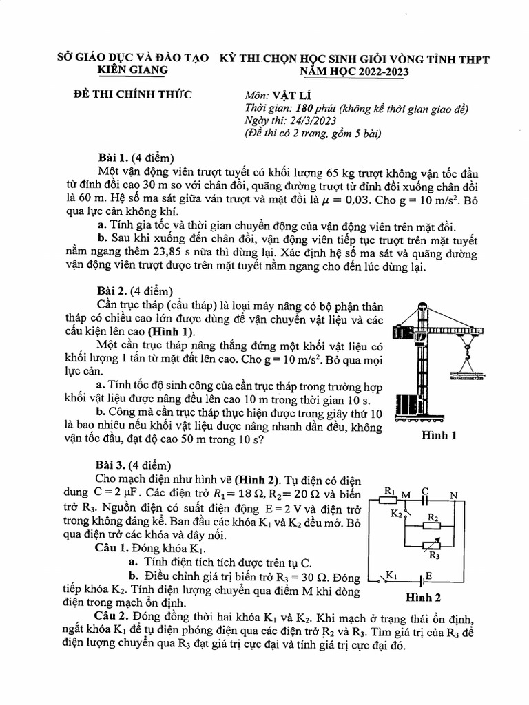 Đề thi hsg Lý thpt | PDF