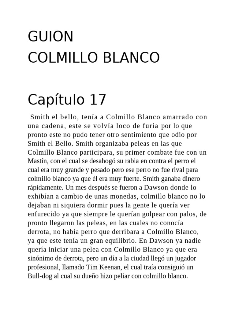 Guion Colmillo Blanco | PDF