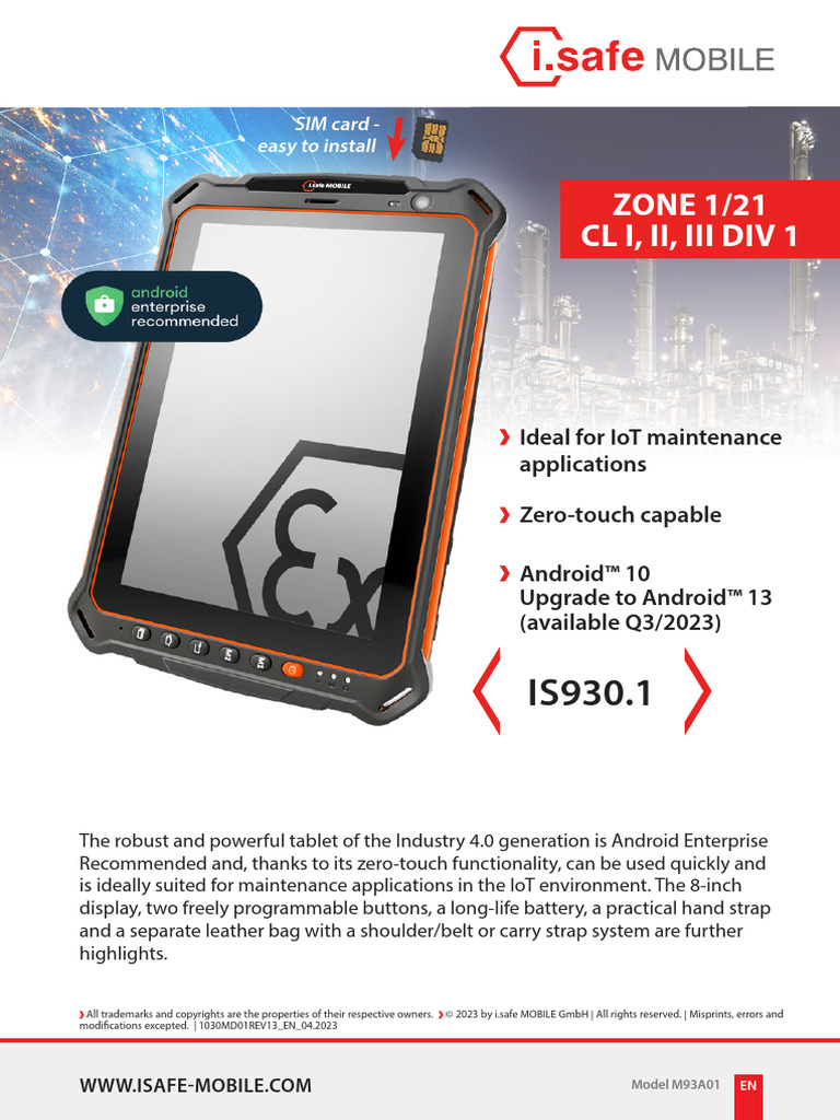 Isafe IS930.1 Datasheet en | PDF