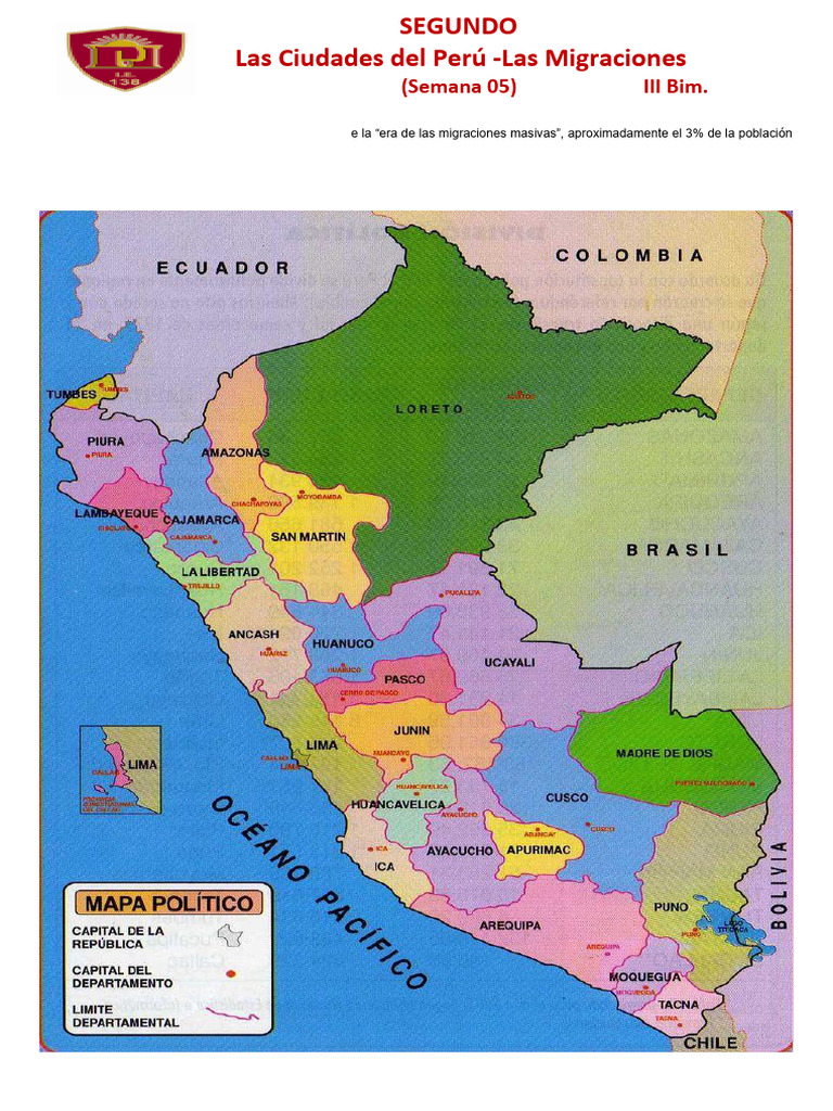 III Bim - Sem05-2°Las Ciudades Del Perú-Las Migraciones | PDF