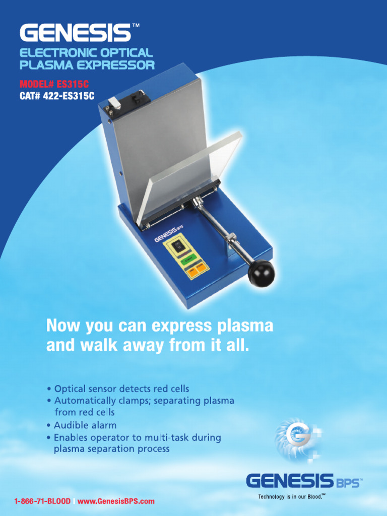 GENESIS™ Electronic Optical Plasma Expressor | PDF