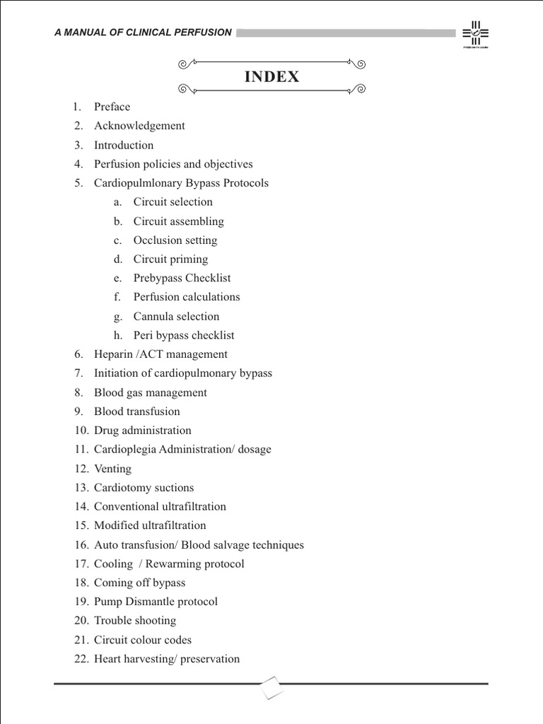 Manual - Clinical Perfusion-1 | PDF