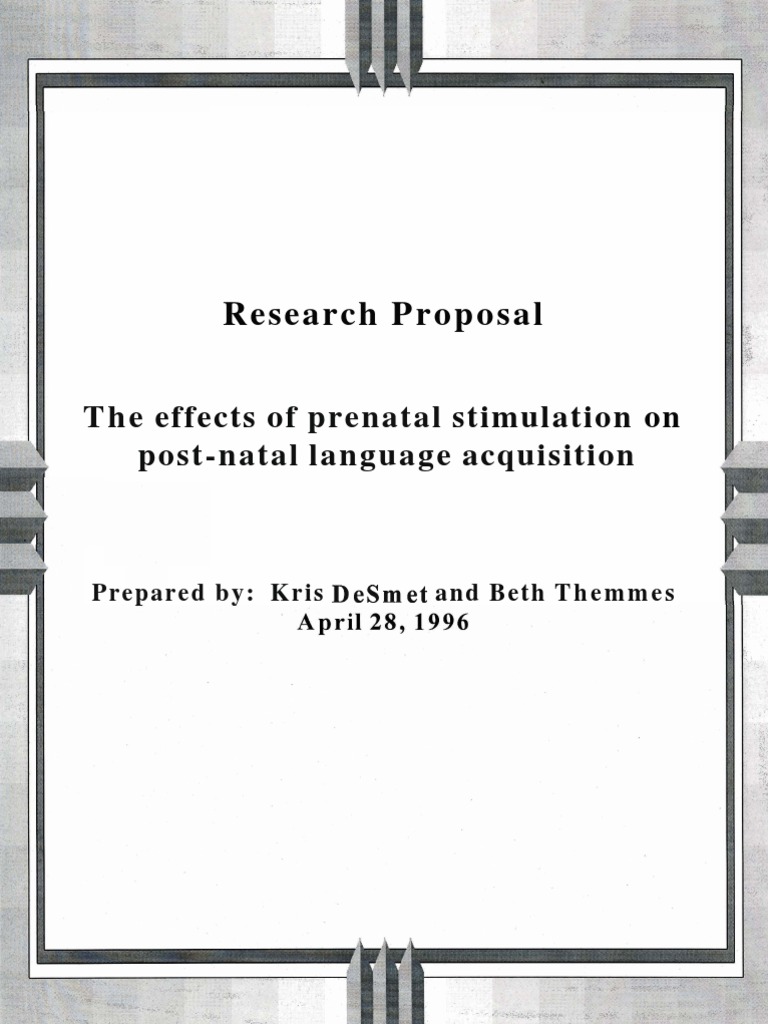Research Proposal Sample | PDF | Language Development | Language ...