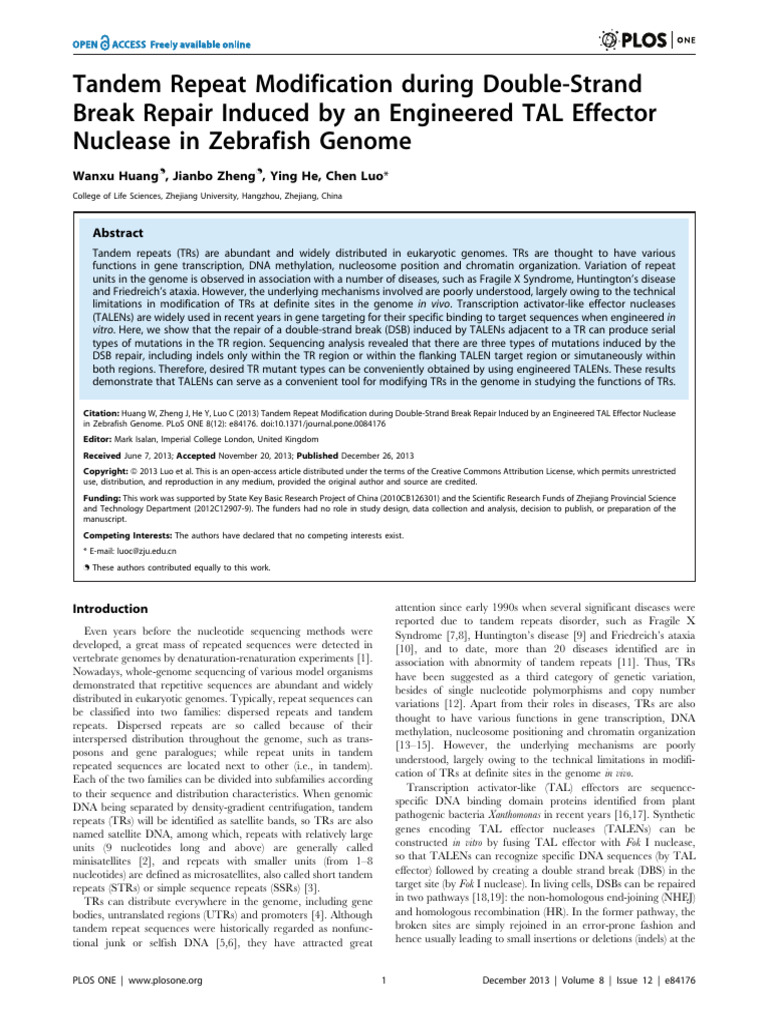 2013 - Plos One 1 | PDF