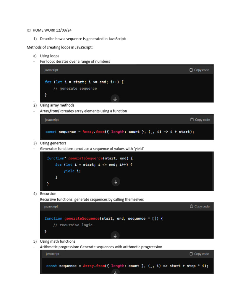 How Sequences Aer Generated (Javascript) | PDF How Sequences Aer Generated (Javascript) | PDF