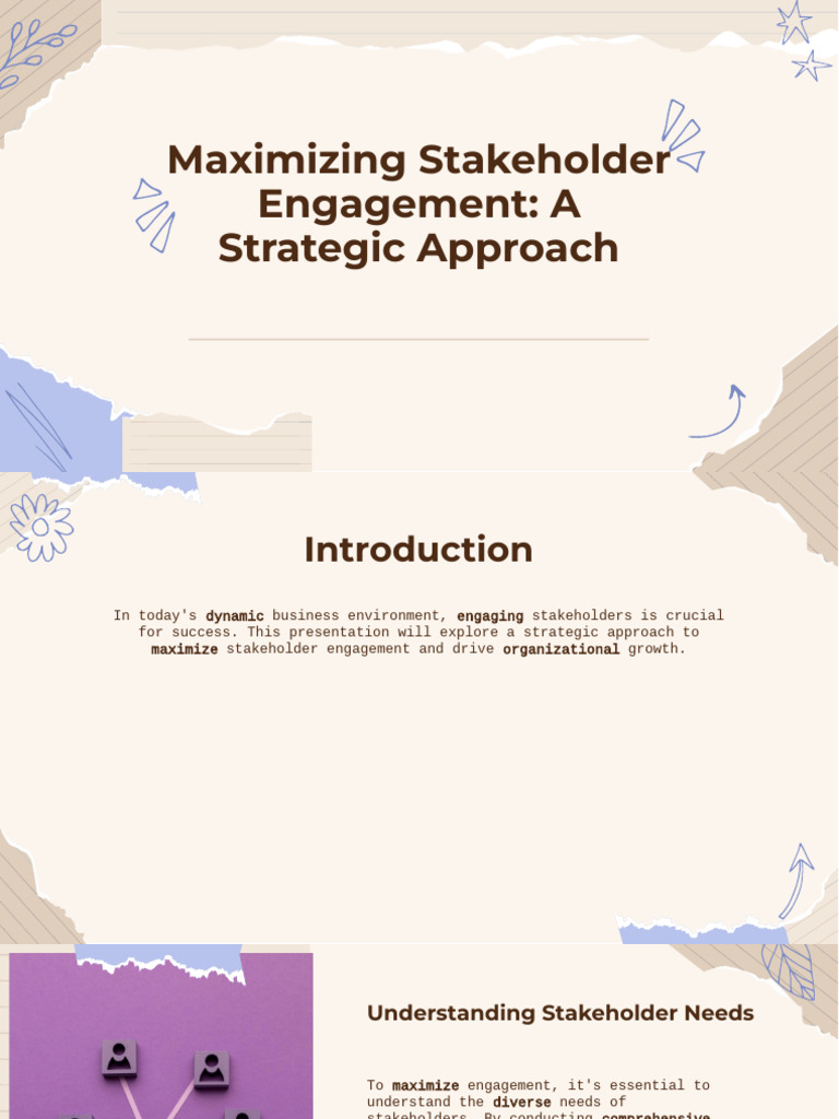 Slidesgo Maximizing Stakeholder Engagement A Strategic Approach 20240424155658rVOR | PDF