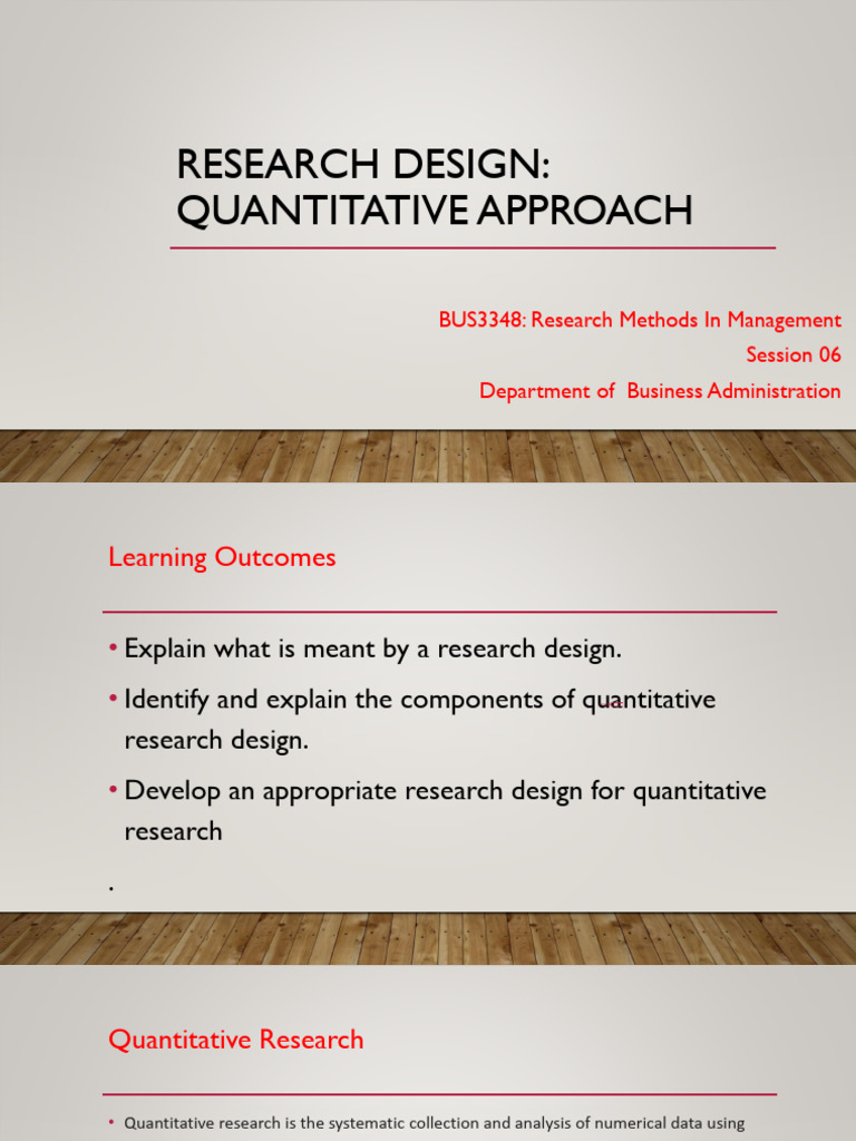 Session 06 Teaching Materials Research Design | PDF