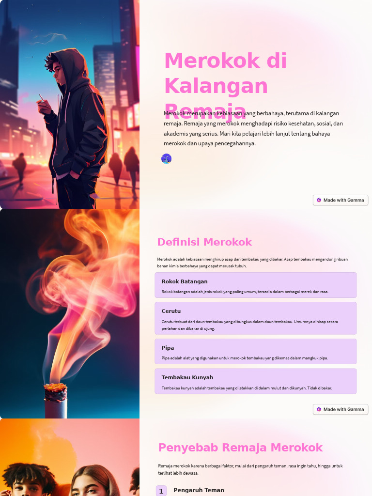 Merokok Di Kalangan Remaja | PDF