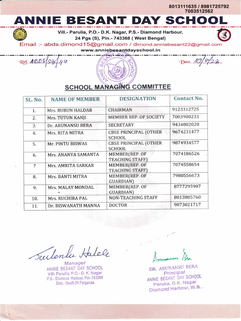 School Managing Committee | PDF