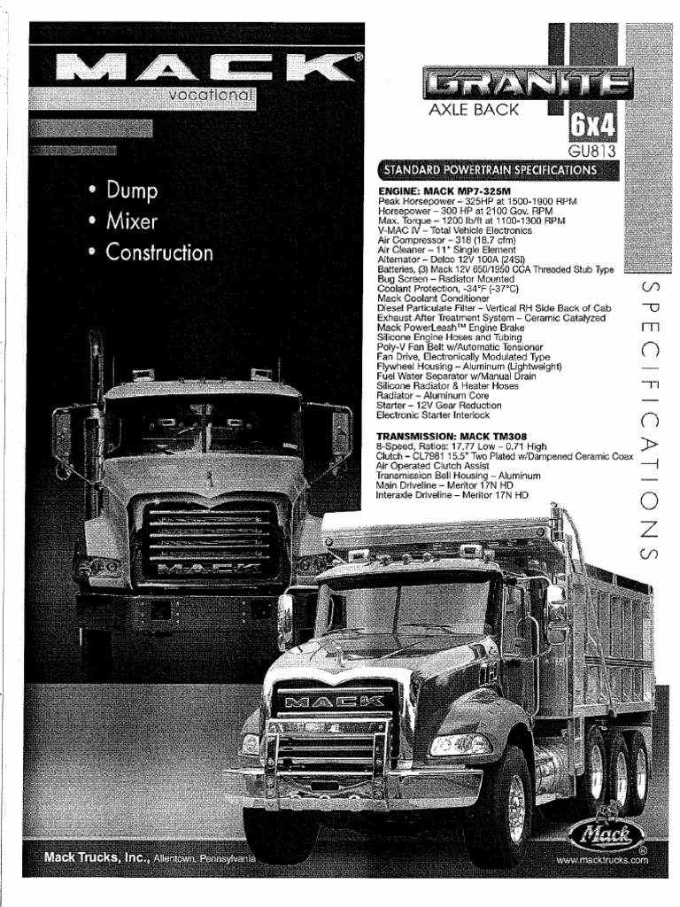 Mack Gu813 | PDF