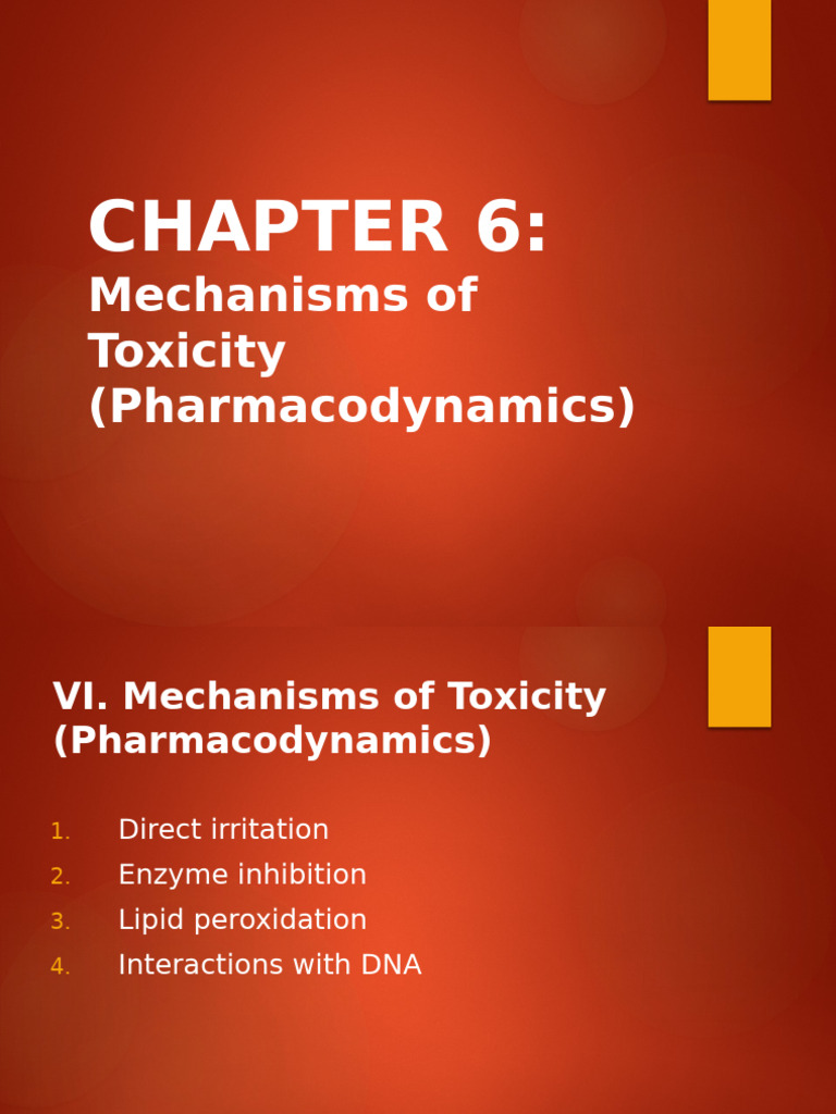 Mechanism of Toxicity 01 Irritation | PDF