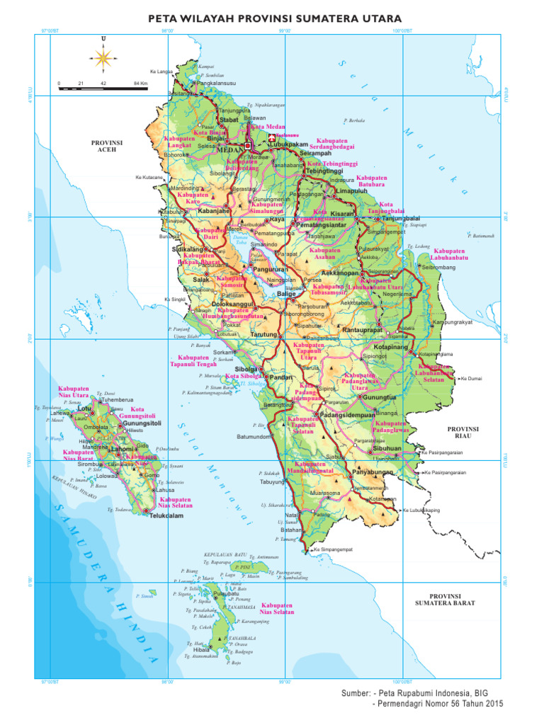 02 Peta Wilayah Prov Sumut | PDF