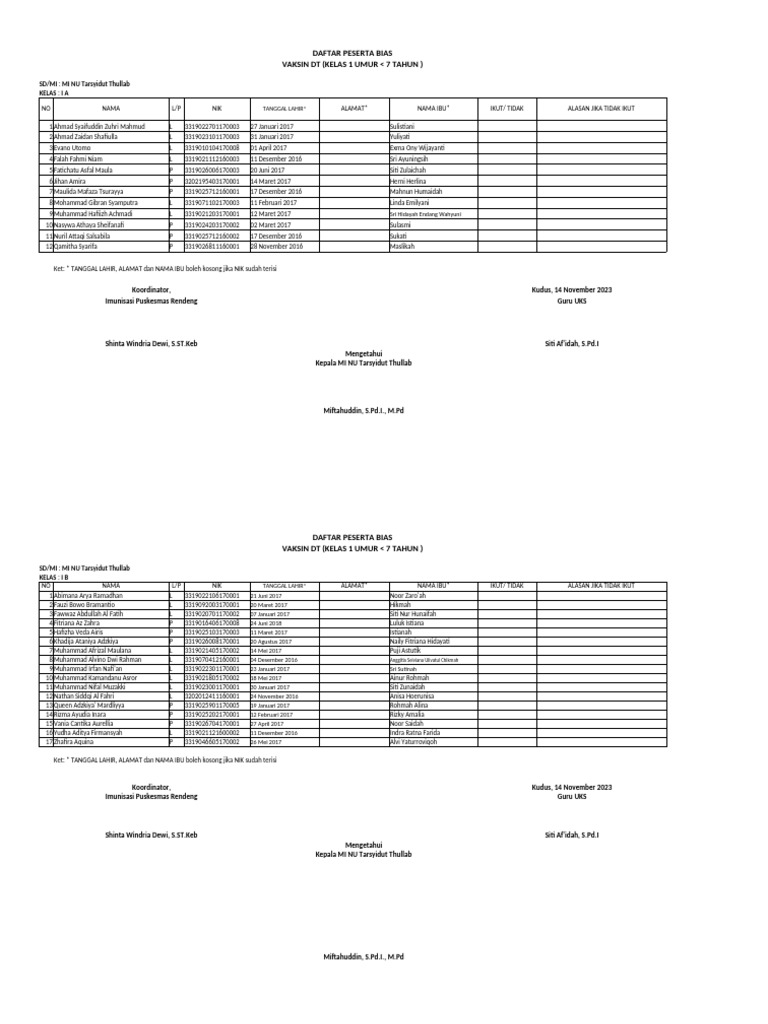 FORM BIAS DT TD | PDF