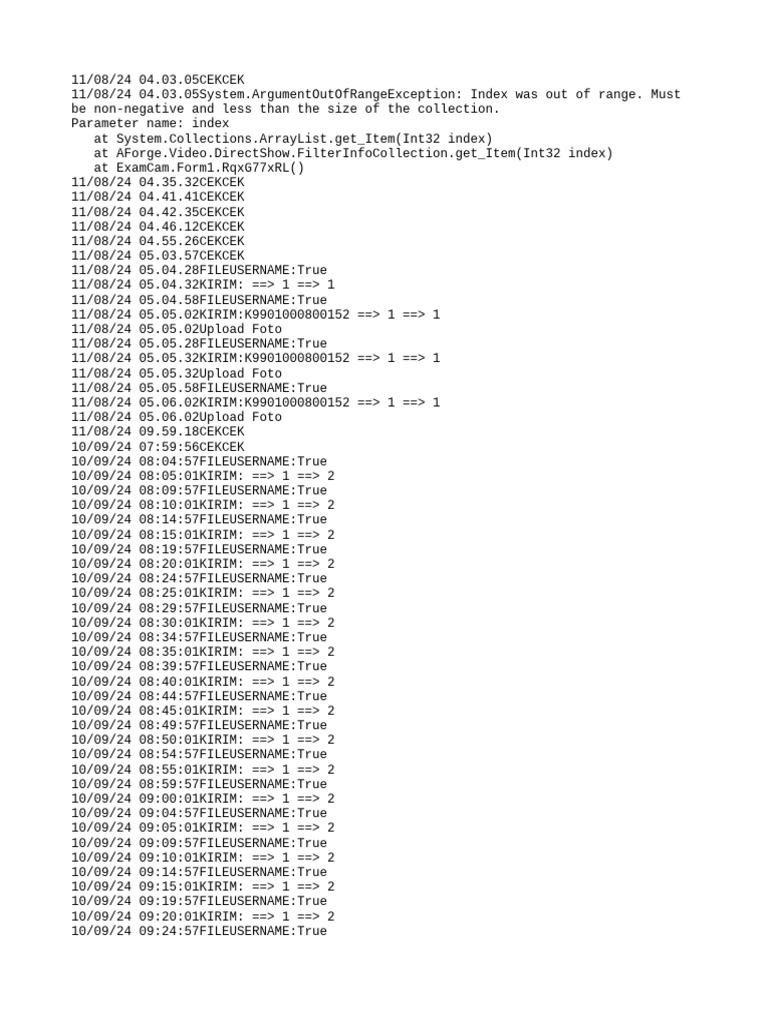 Camera Log | PDF