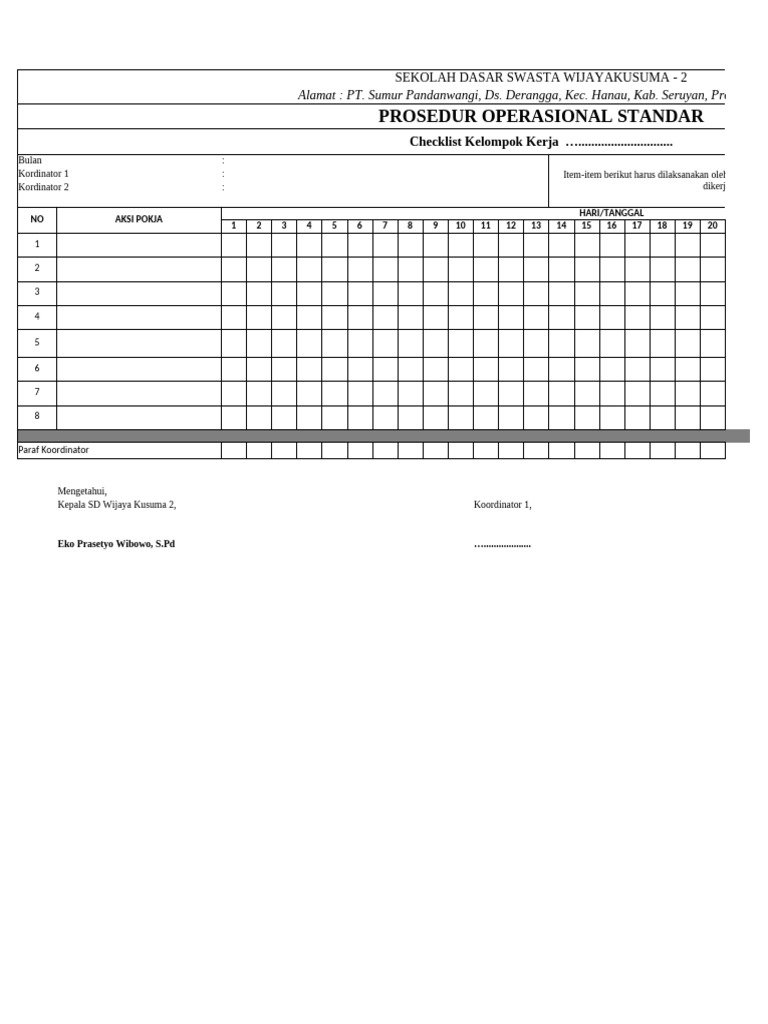 Contoh Monitoring | PDF