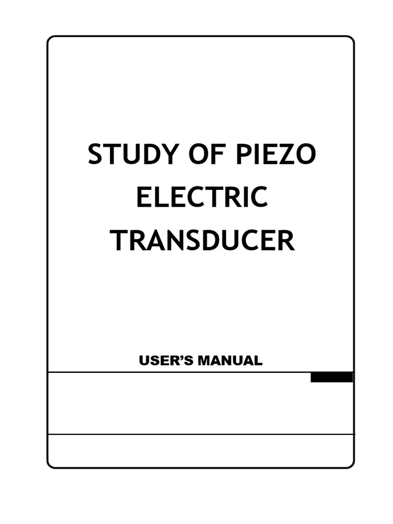 Piezo Manual | PDF