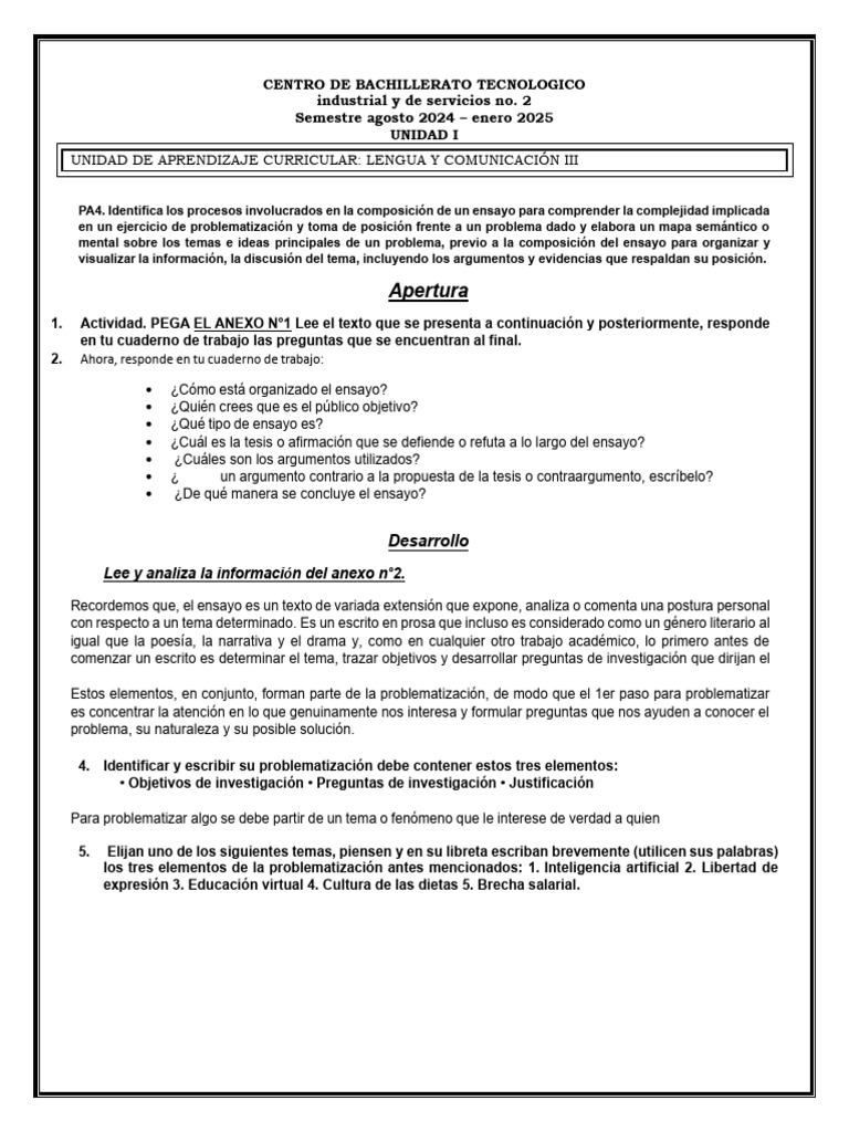 Lengua y Comunicacion Pro. 4 | PDF