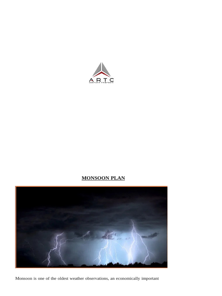 Monsoon Safety Plan For Construction Site - RLS Human Care | PDF