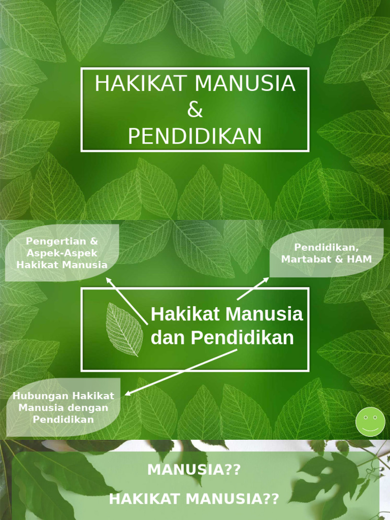 PERTEMUAN 2 - HAKIKAT MANUSIA & PENDIDIKAN Pengantar Pendidikan | PDF
