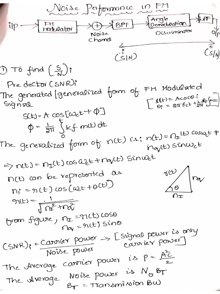 Noise Calculation in FM | PDF
