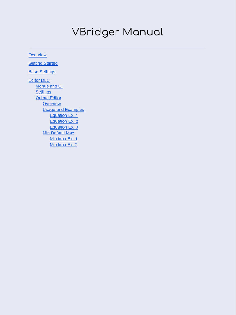 VBridger Manual 1.06 | PDF