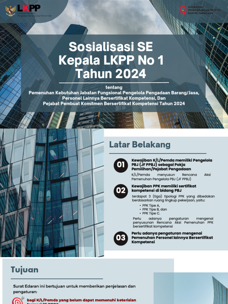 Sosialisasi Surat Edaran Kepala LKPP No 1 Tahun 2024 | PDF