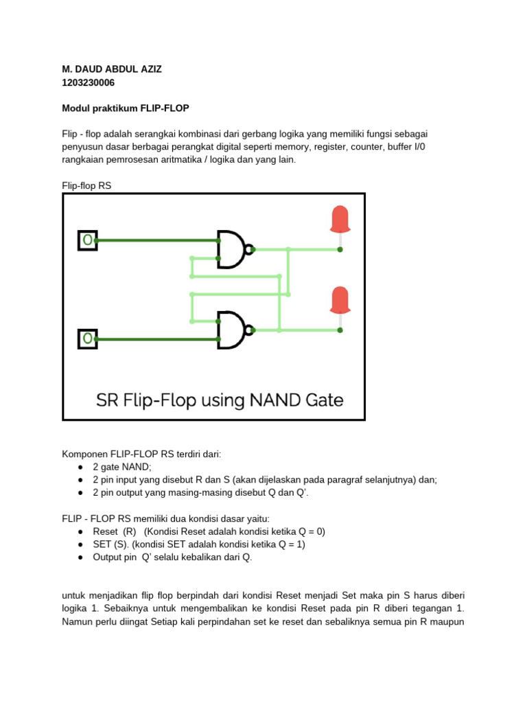 Modul Praktikum Flip Flop | PDF