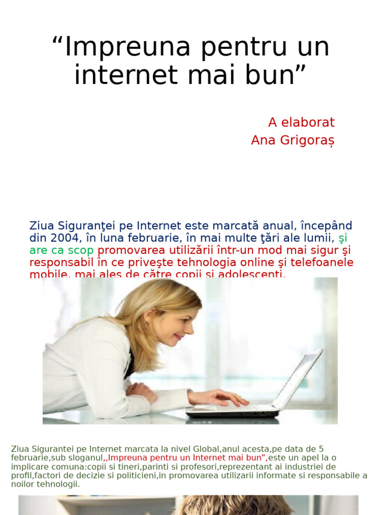 Impreuna Pentru Un Internet Mai Bun1 | PDF