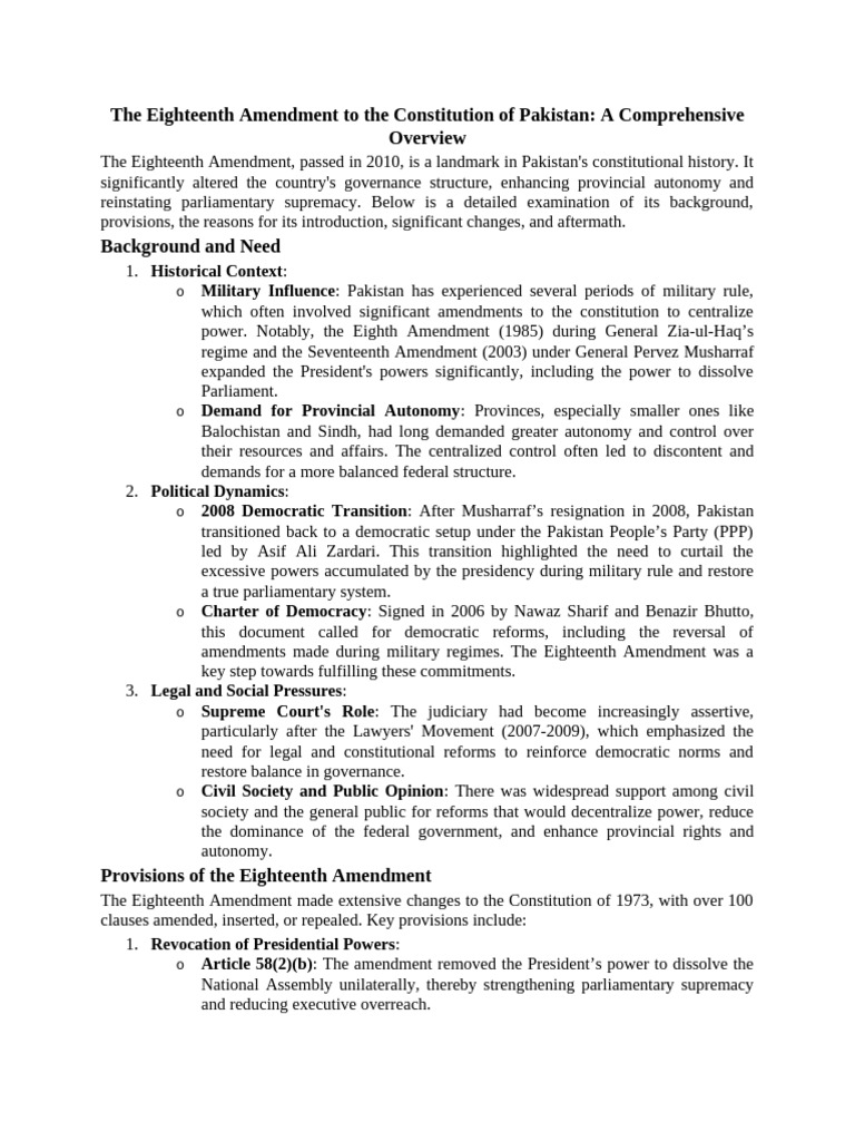 The Eighteenth Amendment | PDF