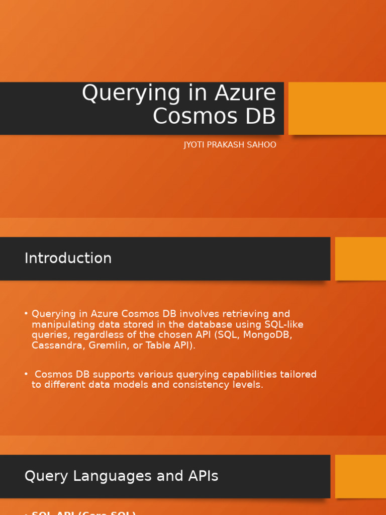 Querying in Azure Cosmos DB | PDF