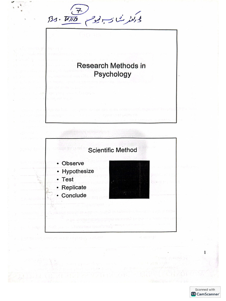Research Method Organization Psychology | PDF