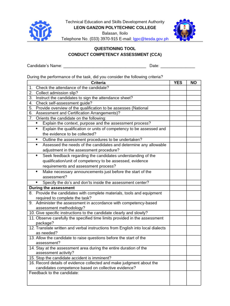 5 CCA Questioning Tool 2 | PDF