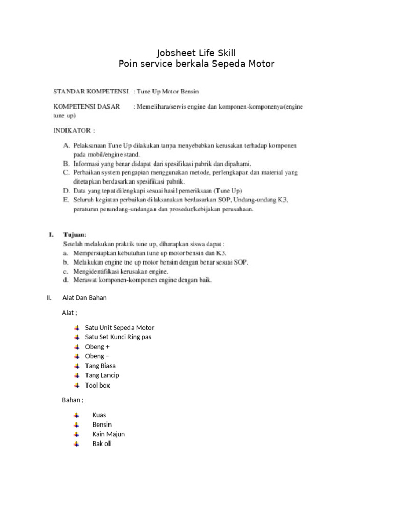 Jobsheet Life Skill | PDF