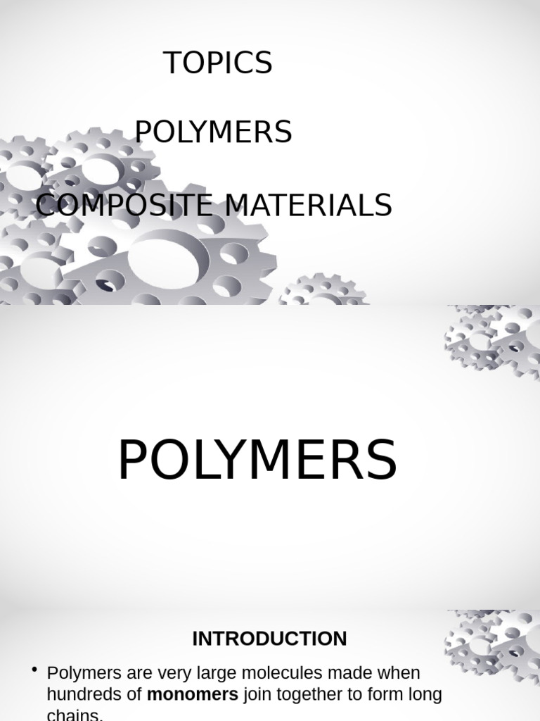 Polymers and Composite Materials 1 | PDF