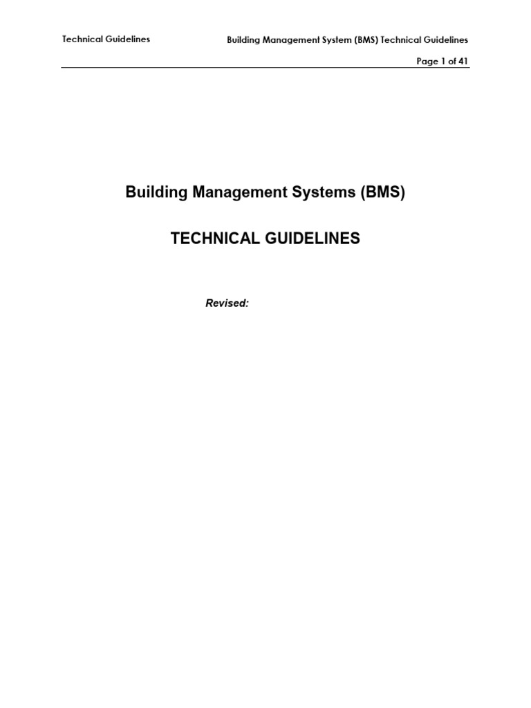 BMS Guide Specification - 1 | PDF