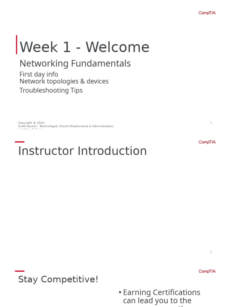 Week 1 - Welcome & Network Topologies & Devices | PDF | Computer Network | Computers