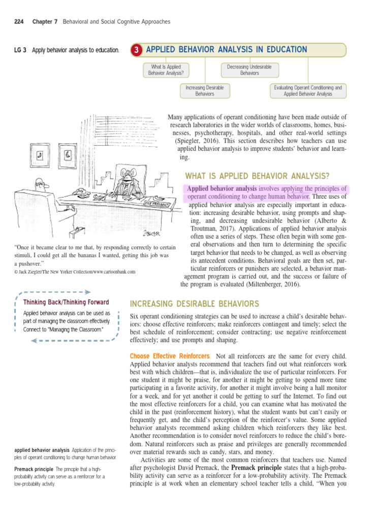Applied Behavior Analysis in Education | PDF | Reinforcement | Self ...