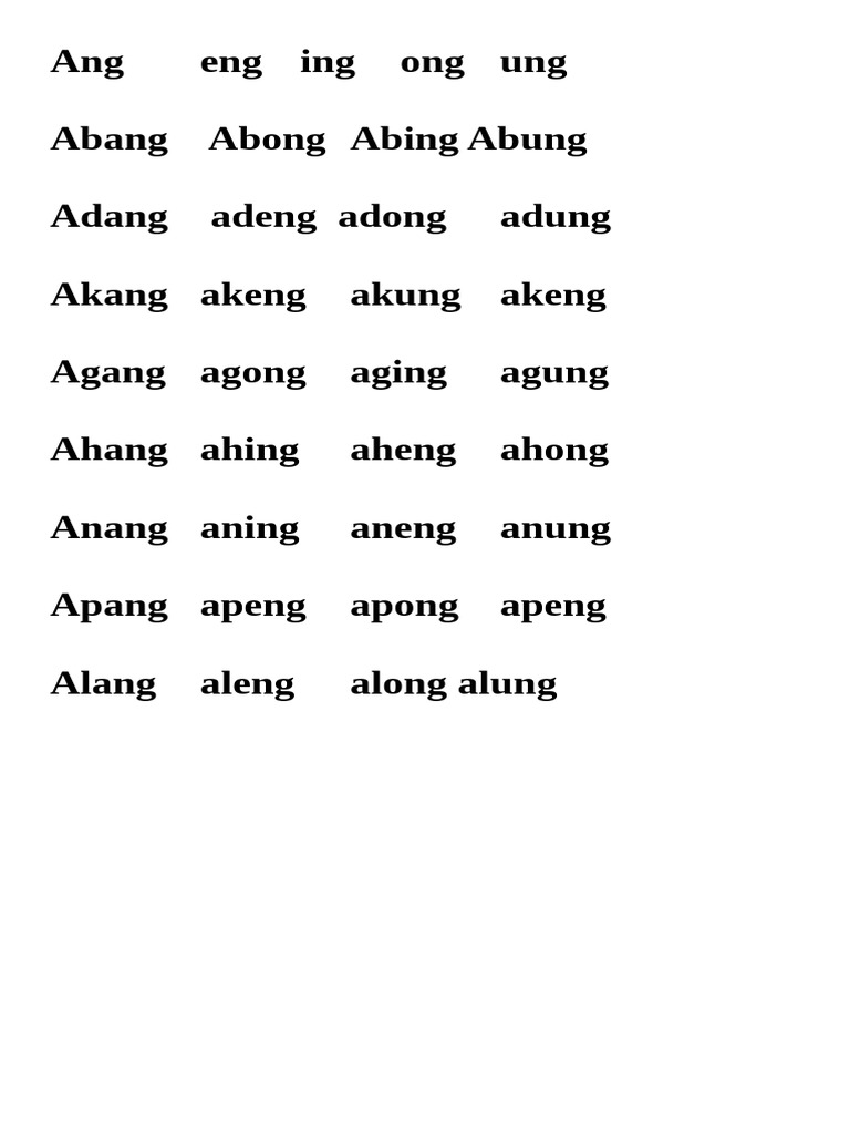 Ang Eng Ing Ong Ung | PDF