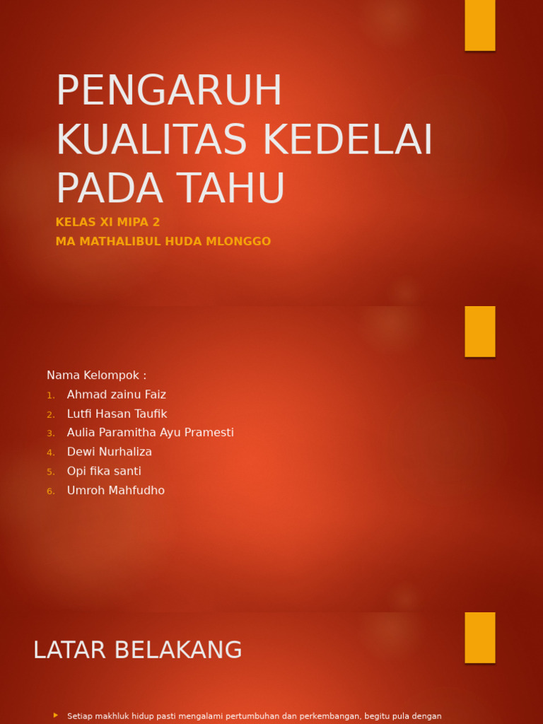 Pengaruh Kualitas Kedelai Pada Tahu | PDF