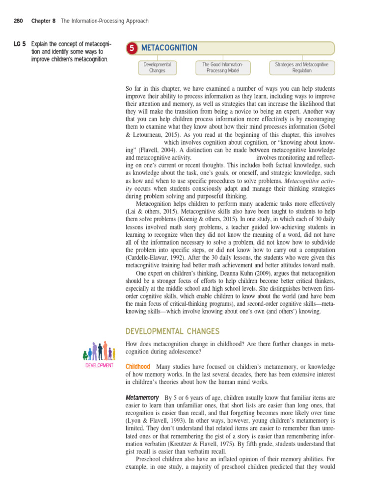 Educational Psychology - Metacognition | PDF