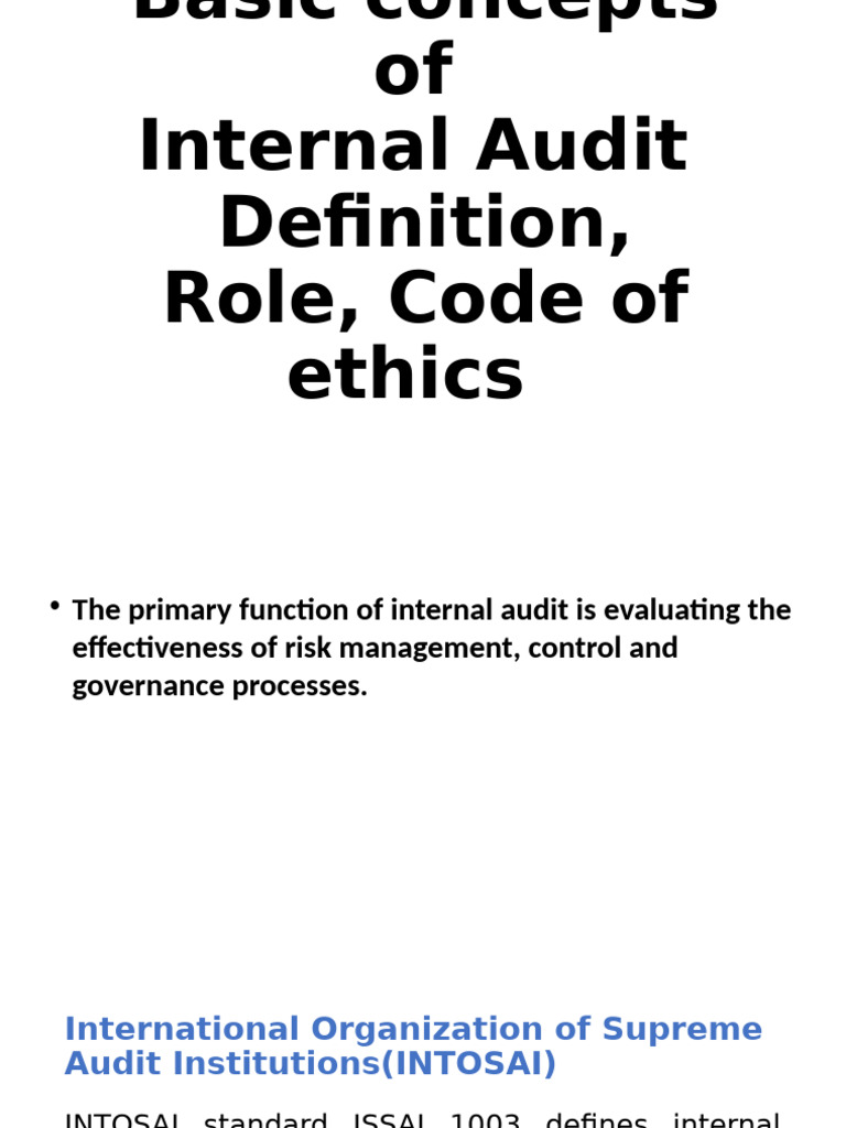 Role and Responsibilities of Audit | PDF
