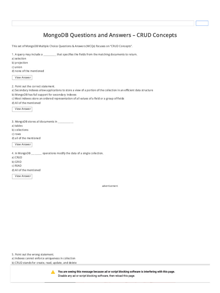 CRUD Concepts - MongoDB | PDF