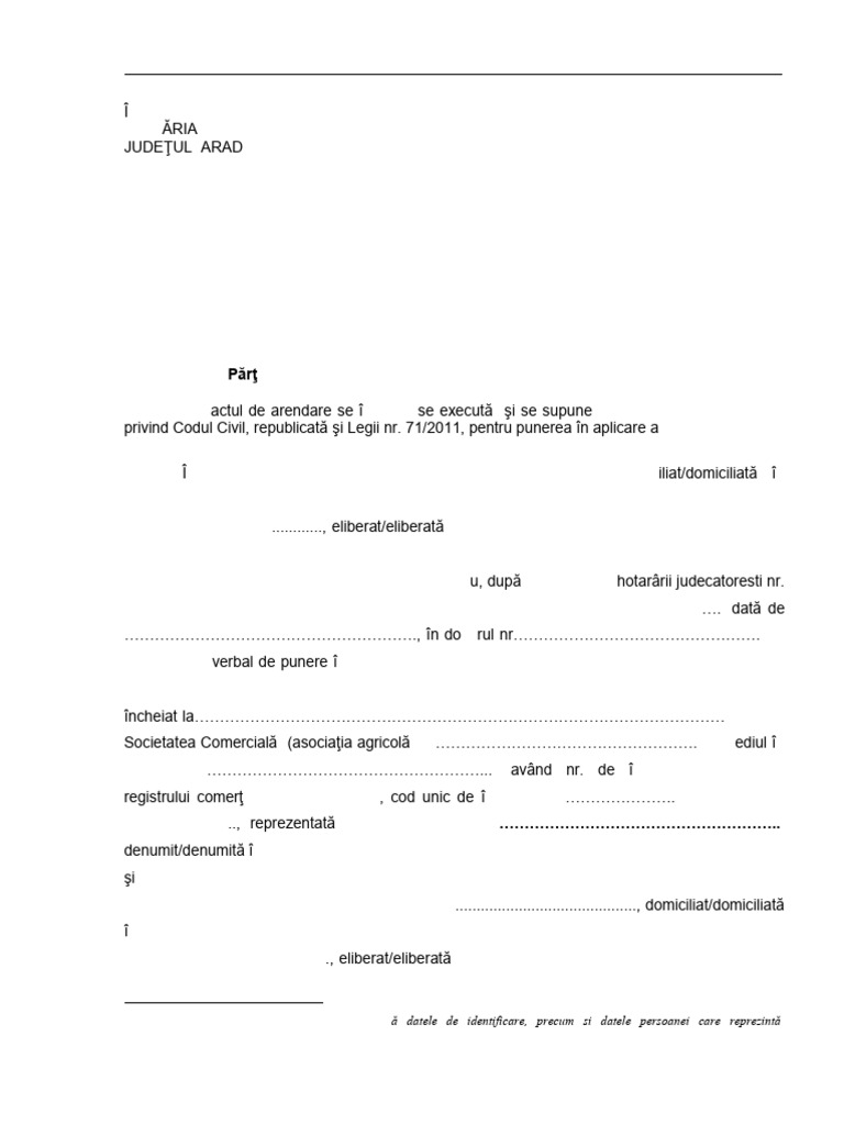Contract de Arenda Model | PDF