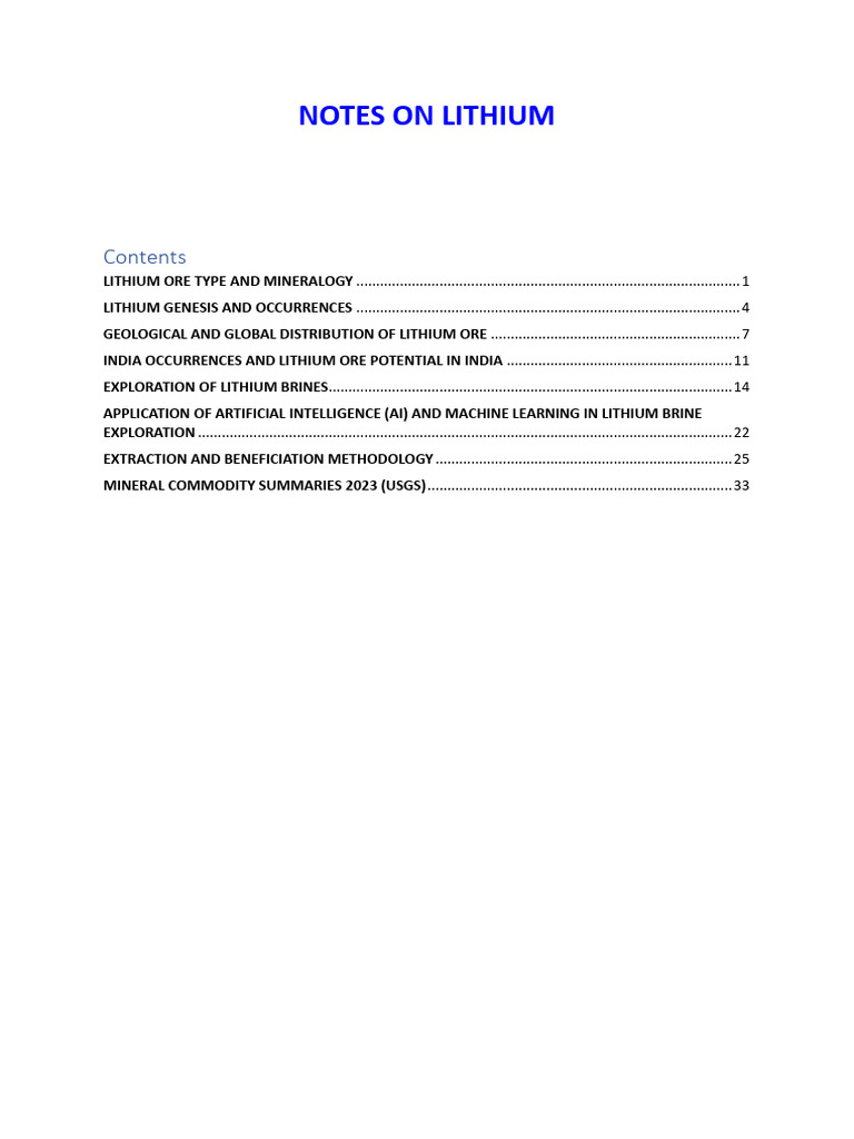 Lithium 1 | PDF